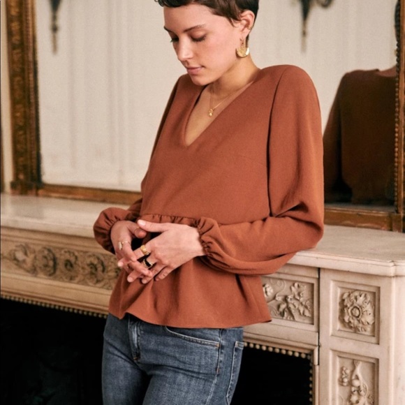 Sezane | Tops | Sezane Bianca Blouse | Poshmark